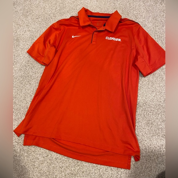 Nike | Shirts | Clemson Orange Polo | Poshmark